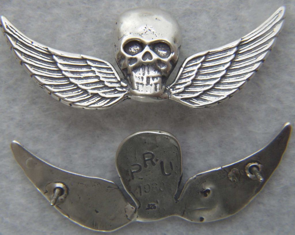Special Forces Skull Paratrooper badge unofficial sterling silver ...