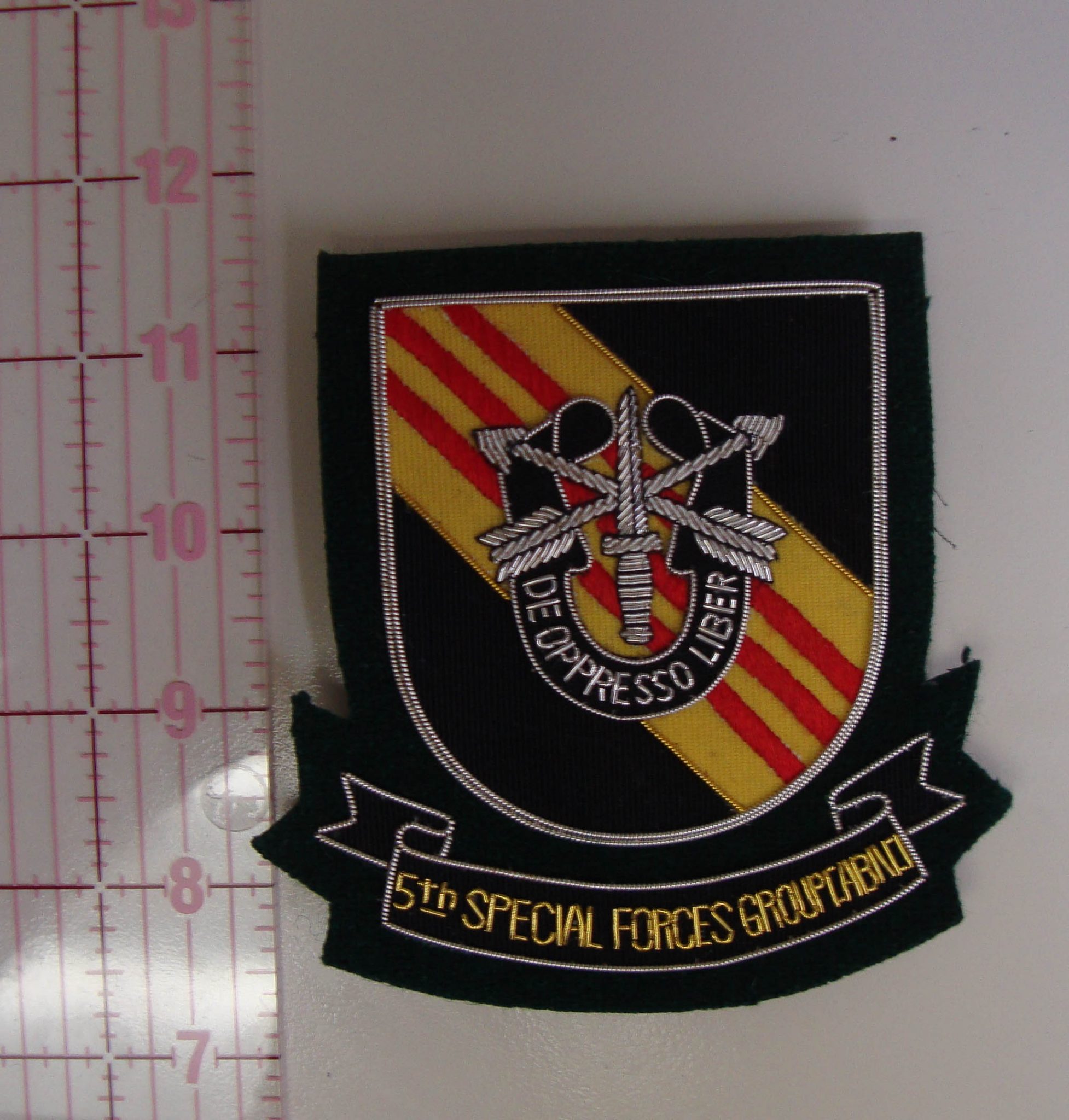 5th Special Forces Group Vietnam Large Bullion Pocket Patch – MACV-SOG