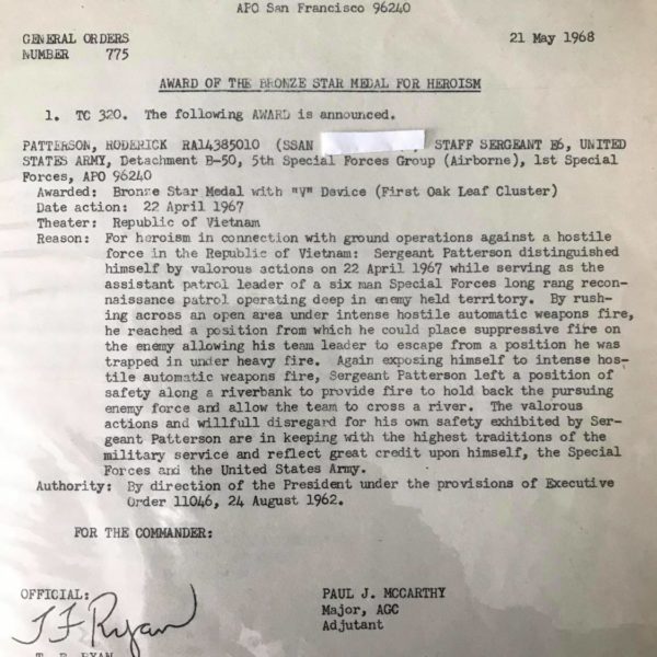 Roderick G. Patterson – MACV-SOG