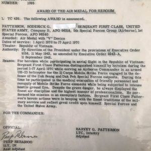 Roderick G. Patterson – MACV-SOG