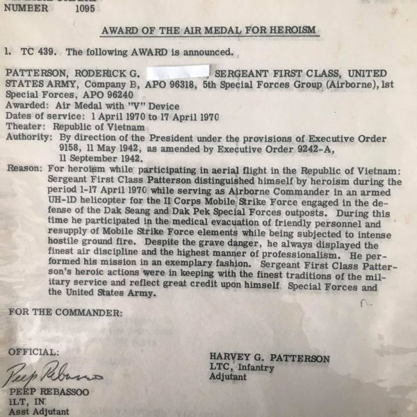 Roderick G. Patterson – MACV-SOG