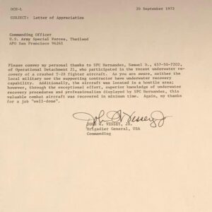 Letters of Appreciation – MACV-SOG
