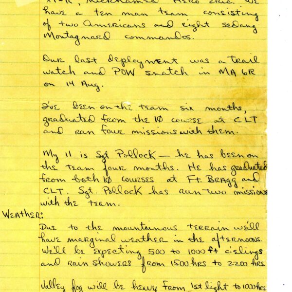 Top Secret Memo – MACV-SOG